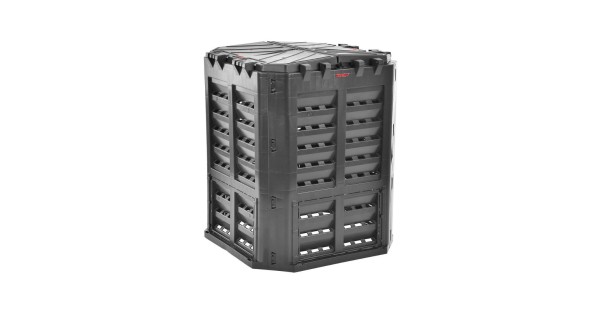 Lada pentru compost HECHT 3060, volum 360 litri, din plastic, negru ...