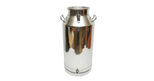 Bidon de inox pentru lapte cu capac 50L cu robinet aparat de muls vaci ...